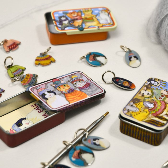 Emma Ball Stitch Markers in a Pocket Tin | Morris & Sons