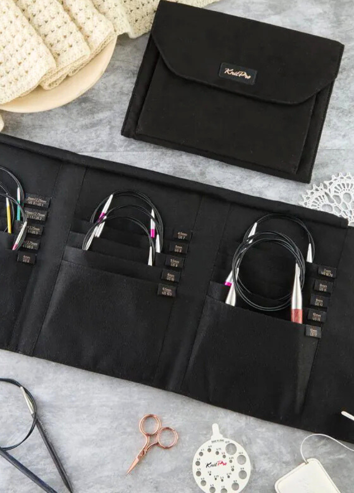 KnitPro Fixed Circular Needle Case Coal | Morris & Sons