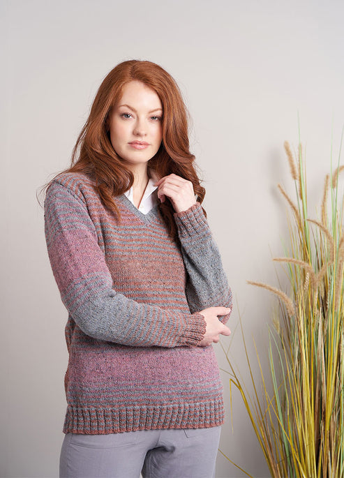 Rowan Forever Sweater V-Neck Pattern - Felted Tweed – Morris & Sons