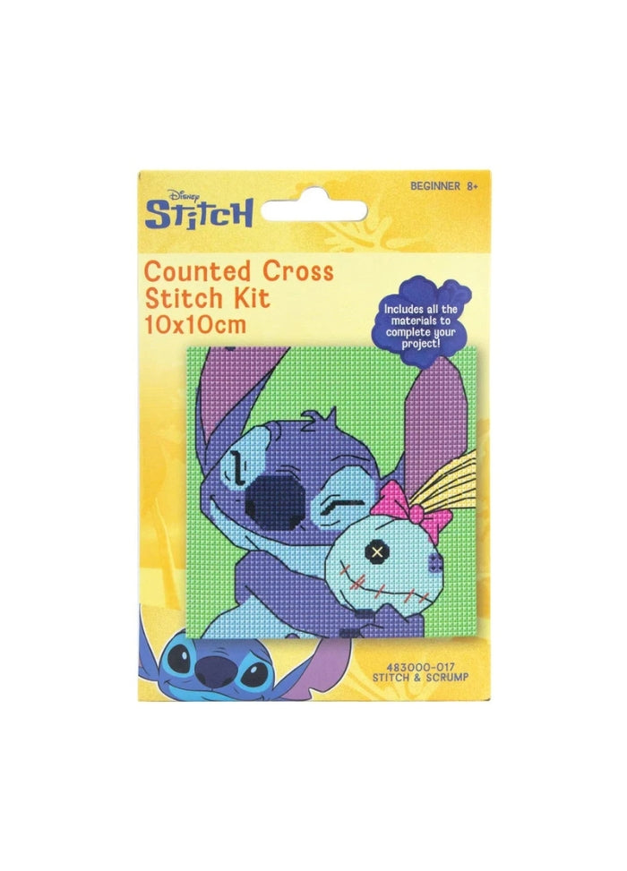 Disney Stitch & Scrump Cross Stitch Kit – 10×10 cm – Morris & Sons