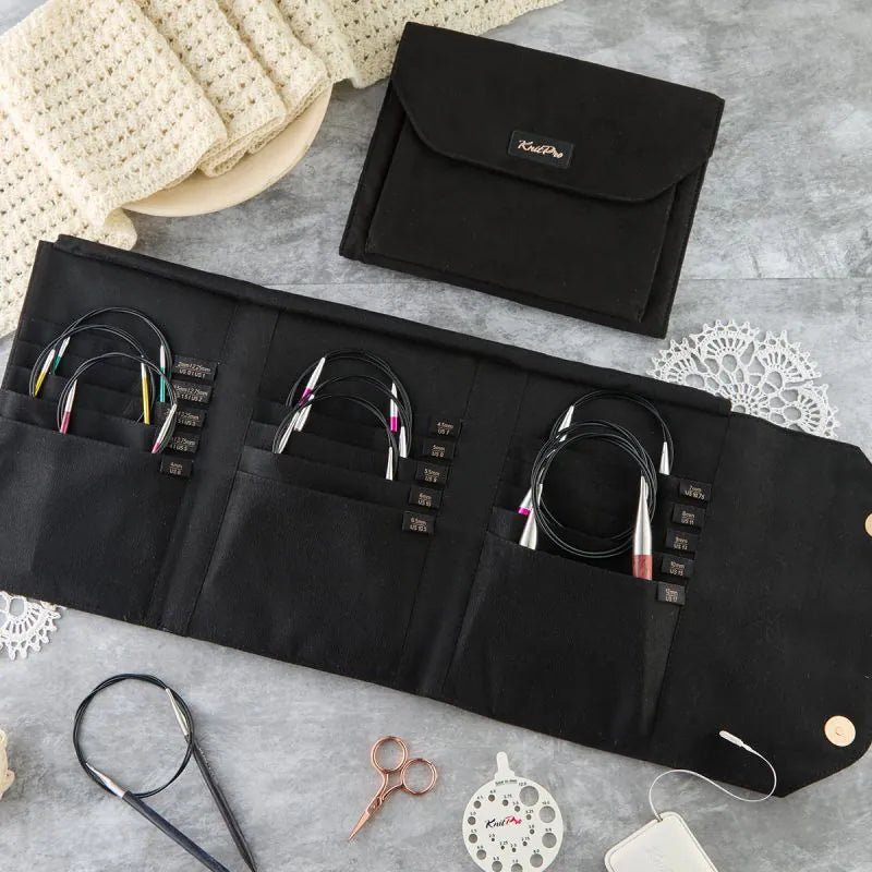 KnitPro Fixed Circular Needle Case (Coal) | Morris & Sons Australia